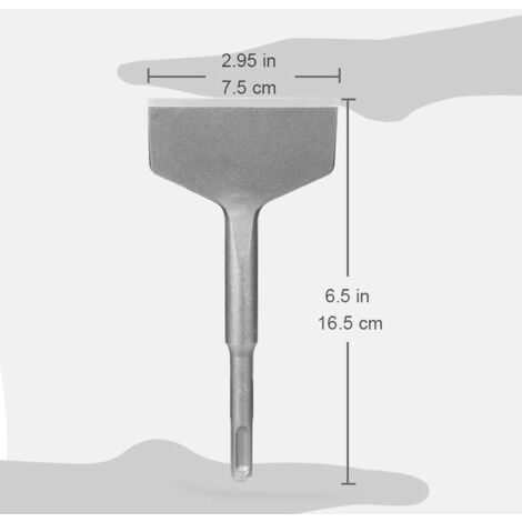 Flat chisel 165mm x 75mm Angled nose chisel Professional chisel Wide ...