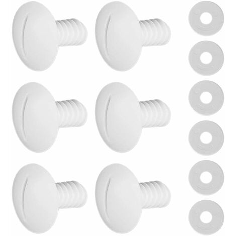 6 Sets White Plastic Wheel Screws with C55 Washers for Polaris 180 280 ...