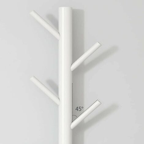 Wooden Wall Mounted Coat Rack Tree Branch Wall Hanging Modern Vertical ...