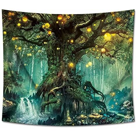 European Floral 3D Wall Hanging Tapestry Creative Realistic Forest 3D ...