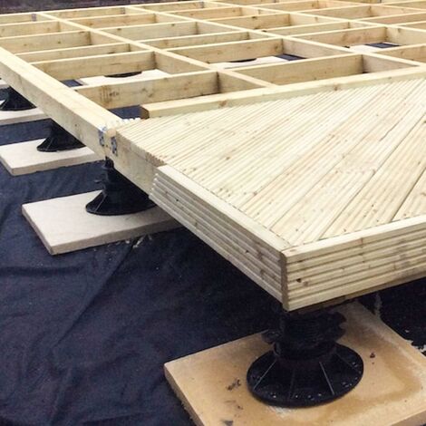 6x 18-30mm height adjustable pedestals - Bearings for wood, WPC and ...