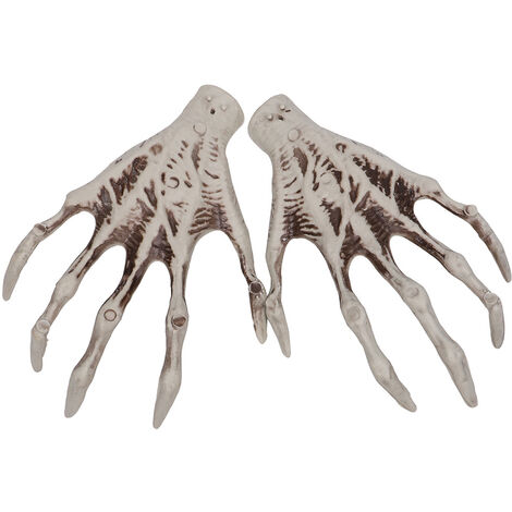 Halloween Witch Skeleton - 1 Pair Realistic Scary Plastic Hands for ...