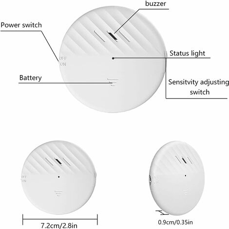 Glass Break Detectors, Window Alarm with 125dB Alarm, Glass Vibration ...
