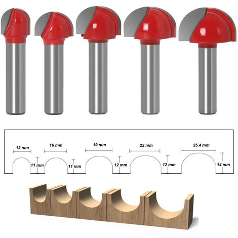 Pcs 8mm Wood Round Bottom Milling Cutter, Router Bit, Engraving End ...