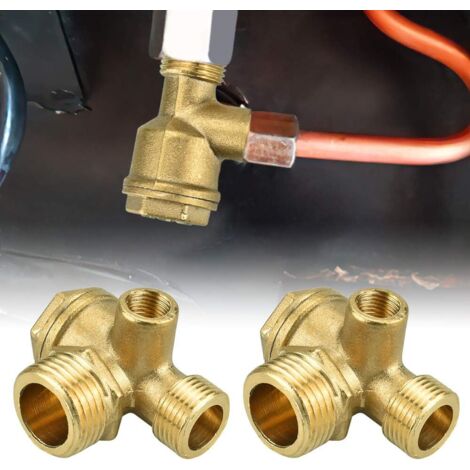2PCS Copper Compressor Check Valve 10mm 16mm 20mm Anti-Rust Compressor ...