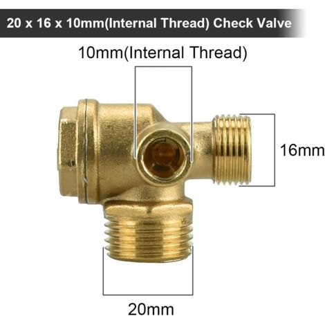 2PCS Copper Compressor Check Valve 10mm 16mm 20mm Anti-Rust Compressor ...