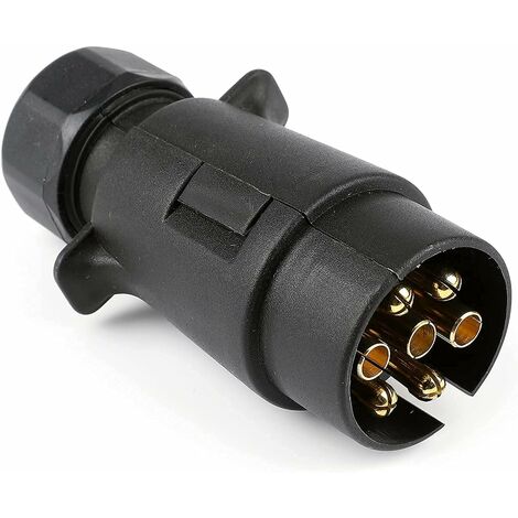 Pin Trailer Socket Male 7 Pin Coupling Plug for Car Trailers, Caravans ...