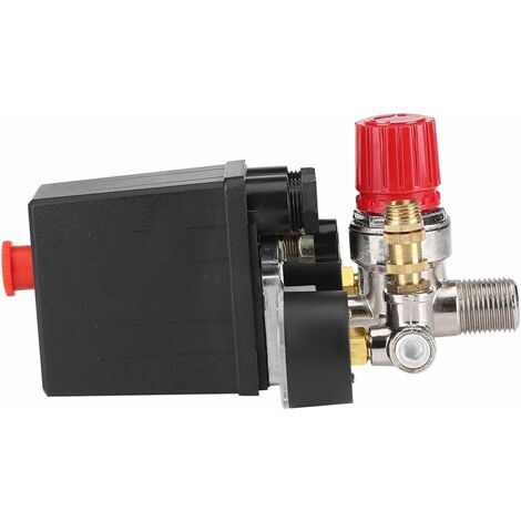 Air Compressor Pressure Switch Control Valve 90-120 PSI with Dual Gauge ...