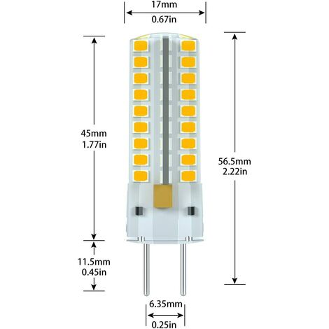 GY6.35 LED Filament Light Bulb, G6.35 LED 12V, 7W Replacement Halogen ...