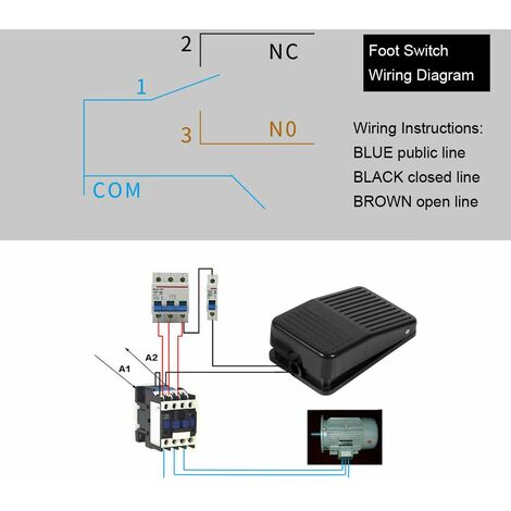 Controller Foot Pedal Switch, 220V 10A Electric Power Plastic Foot ...