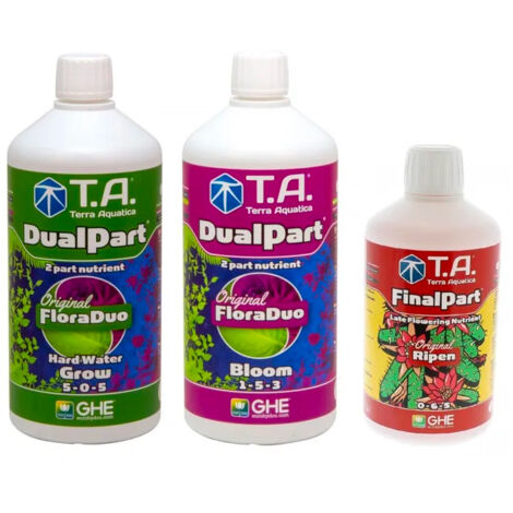 Pack - 500ml x3 - Dualpart eau douce - Floraduo + Ripen - Terra Aquatica