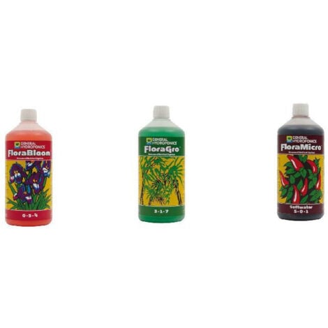 Kit TriPart HW - 3x 500ml - Engrais croissance et floraison - Flora Serie - Terra Aquatica GHE