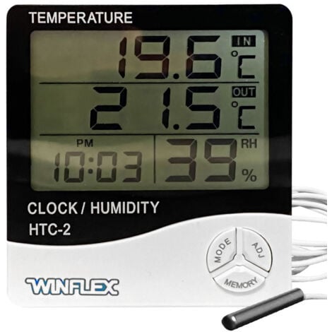 Thermo-Hygromètre avec sonde - Humidité et température - Winflex