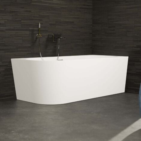 Baignoire Ilot Capri 180 droite blanche 180 x81 x58 cm, by SPALINA
