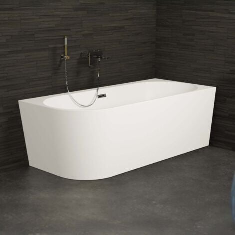 Baignoire Ilot Capri 180 droite blanche 180 x81 x58 cm, by SPALINA