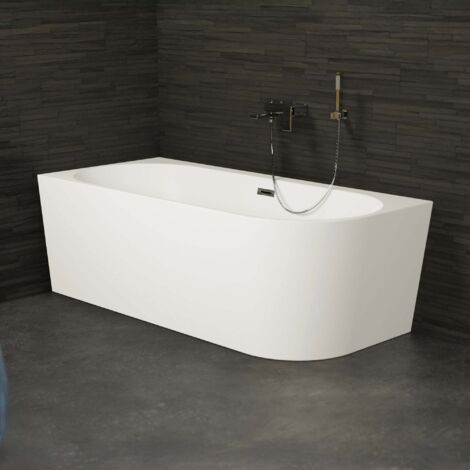 Baignoire Ilot Capri 180 gauche blanche 180 x51 x58 cm, by SPALINA