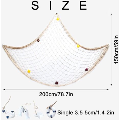 1.5 x 2M Beige Filet de Peche Decoratif,Décoration en Résille avec ...