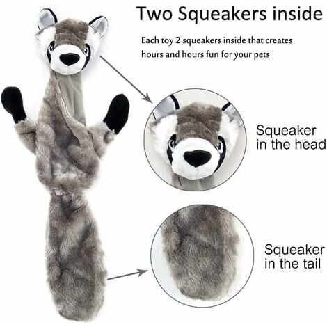 2 PCS Jouet Pour Chien, Interactifs Chiens Jouets à Mâcher, Jouet Chien Indestructible, Peluche ...