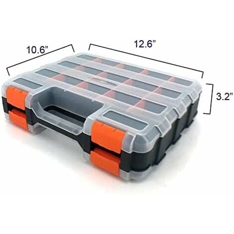 Boîte de rangement à outils double face avec cloison amovible en ...