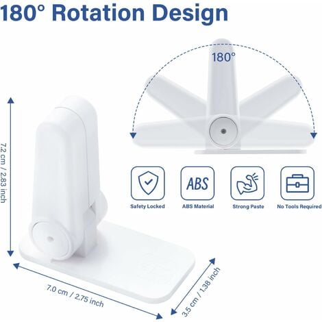 Serrure de Poignée de Porte, 2 Pièces Bloc Porte Securite Bebe, Securite Porte Enfant Bloc Porte ...