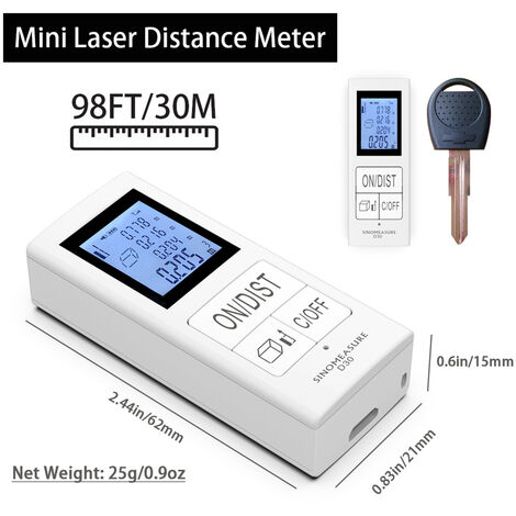 Télémètre Laser Portable, Mini mètre de Mre Infrarouge Rechargeable ...