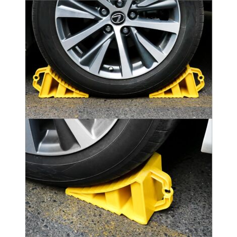 2 Pièces Cale De Roue Plastique, Cales De Remorque, Adaptées Aux ...