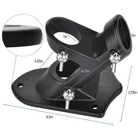 Support de mât de Drapeau Réglable Porte-Drapeau Base De Mât De Drapeau ...