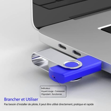 Lot de 5 Clé USB 32Go Flash Drive 2.0 Mémoire Stick Stockage Pivotantes ...