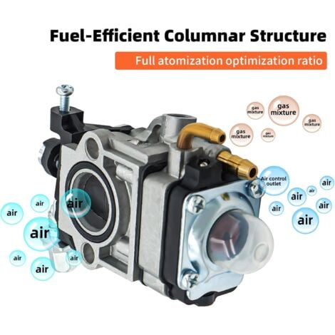 Carburateur de remplacement Tondeuse Haie pour Débroussailleuse Multifonctions CG430 520 40-5 44 ...