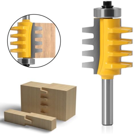 8 mm Shank Rail Finger Réversible Joint Router Colle Bit Cône Tenon ...