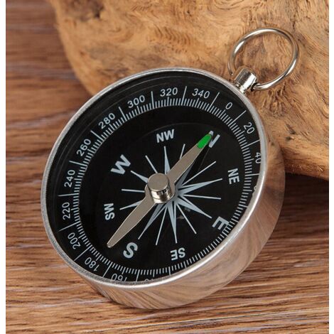 CSPARKV (44x44x10mm) Boussole avec Cadran Blanc, Boussole à Poche ...