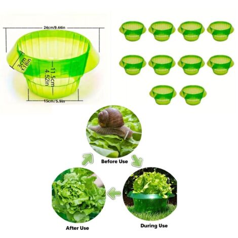 10pcs protection limaces légumes couvre plante escargot collier garde ...