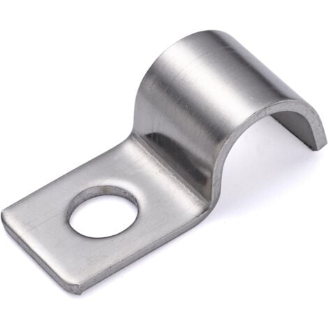CSPARKV 25 Pièces P-Clip Pour Les Câbles Un Trou Clips En Acier ...