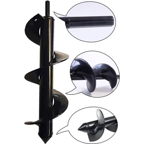 CSPARKV 1 Pièces Meche Tariere, Foret Hélicoïdal Jardin, Outil Creuser ...