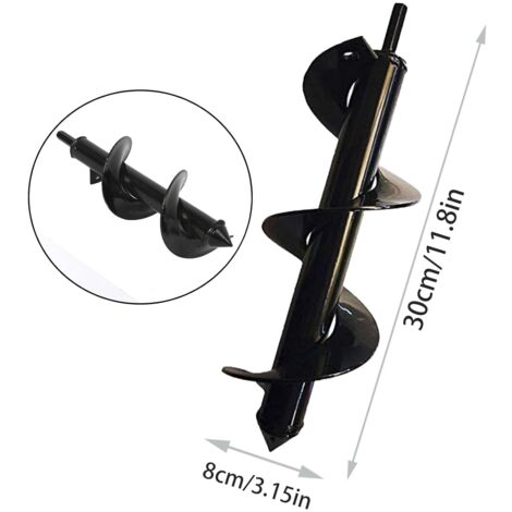 CSPARKV 1 Pièces Meche Tariere, Foret Hélicoïdal Jardin, Outil Creuser ...