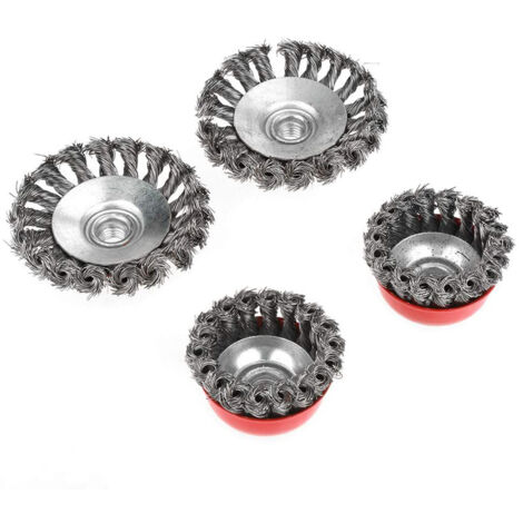 CSPARKV Lot de 4 brosses métalliques pour meuleuse d'angle Flex, brosse boisson, brosses ...