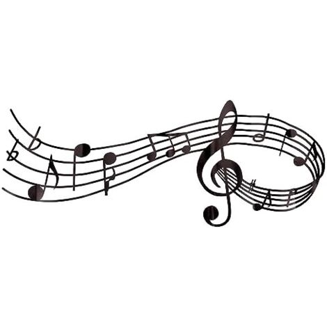 CSPARKV 24x58cm Musique Note Stickers Muraux Vinyle Sticker Musique Mur ...