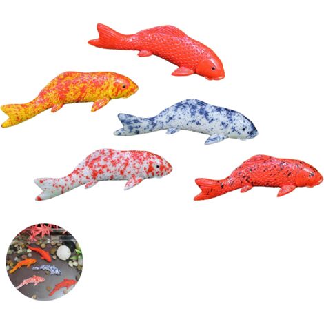 CSPARKV Lot de 5 Poisson Aquarium, Décoration d'Aquarium Flottant, Faux ...