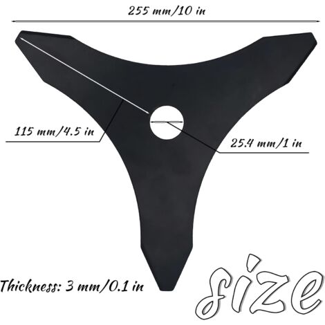 CSPARKV Lame 3 Dents, Lame Débroussailleuse Ronce, Lame de Débroussailleuse Universelle, Disque ...