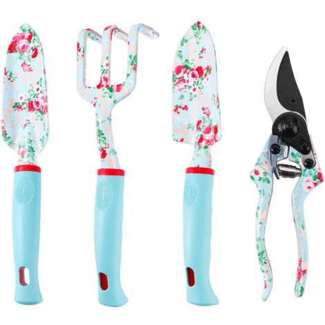 CSPARKV 4 pièces pour Femmes, sécateur,truelle, Outils de Jardinage ...