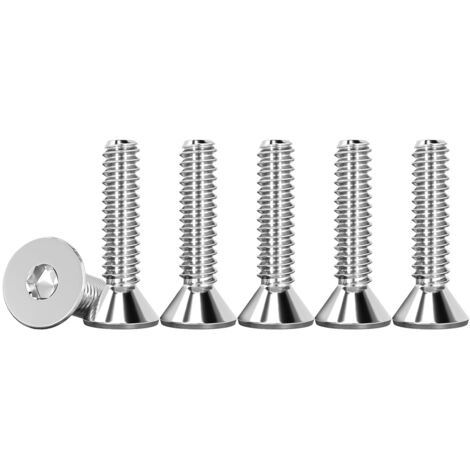 CSPARKV Lot De 50 M3 X 16mm Vis à Tête Fraisée Avec Six Pans Creux en Acier Inoxydable A2 V2A ...