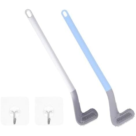 CSPARKV 370x70mm Lot de 2 brosses WC Silly avec nettoyeur de bord, tête de brosse de golf ...