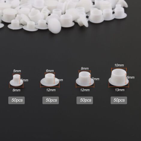 CSPARKV 200 Pièces Cache Trou Bouchon Plastique, Cache Trou Meuble 5/6 ...