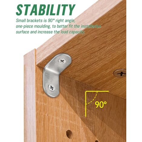 CSPARKV Lot de 20 Équerre Métal, 20 × 20 mm Équerre de Fixation ...