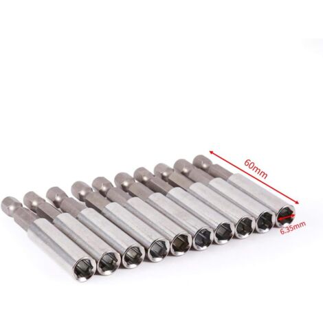 CSPARKV 10pcs Porte embout visseuse, Porte Embout Magnetique, porte embout visseuse aimanté ...