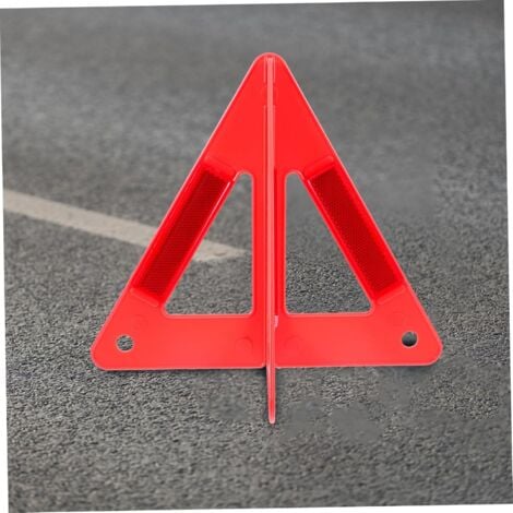 CSPARKV PVC Rouge Triangle d'urgence Gilet réfléchissant néon Prudence cônes de signalisation ...