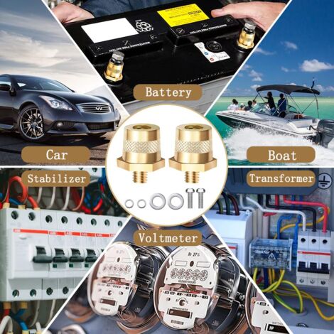 CSPARKV Une Paire d'Adaptateurs de Borne de Batterie en Laiton M8 ...