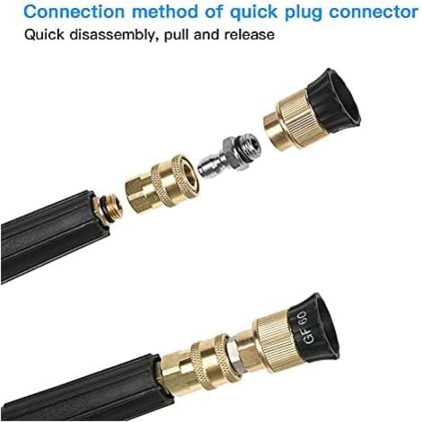 CSPARKV 1/4'' Ensemble Nettoyeur Haute Pression Rapide Connecteur Coupleur Haute en Laiton ...