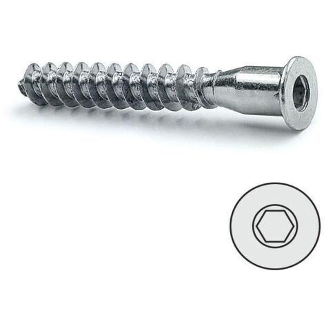 TORNILLO AUTORROSCANTE ROSCA MADERA, ALLEN ZINCADO 5-50 CABEZA PLANA CON PUNTA