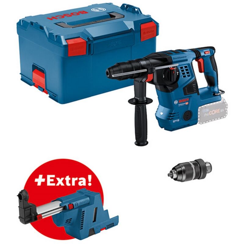 Bosch Professional GBH 18V-28 CF (L) Akku-Bohrhammer + GDE 18V-16 ...